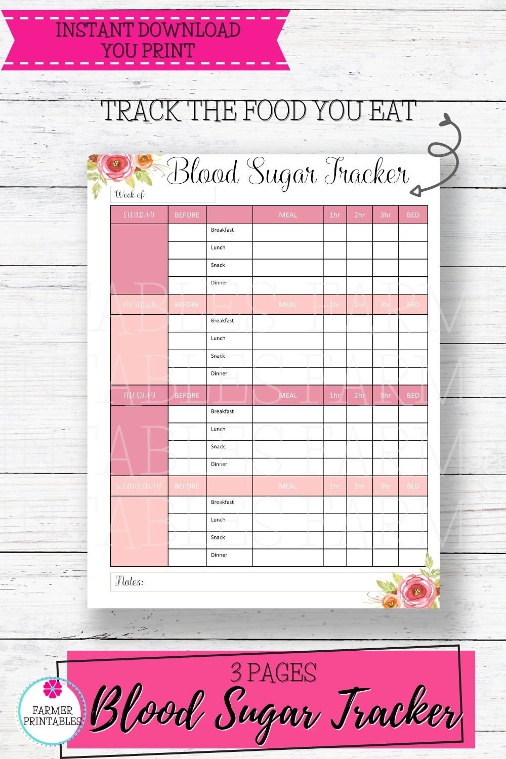 Blood Sugar Tracker, Glucose Tracker, Glucose Log, Diabetes Tracker ...