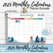 2025 Calendar Printable for Teacher Cute, Nature Animals Calendar 2025 ...
