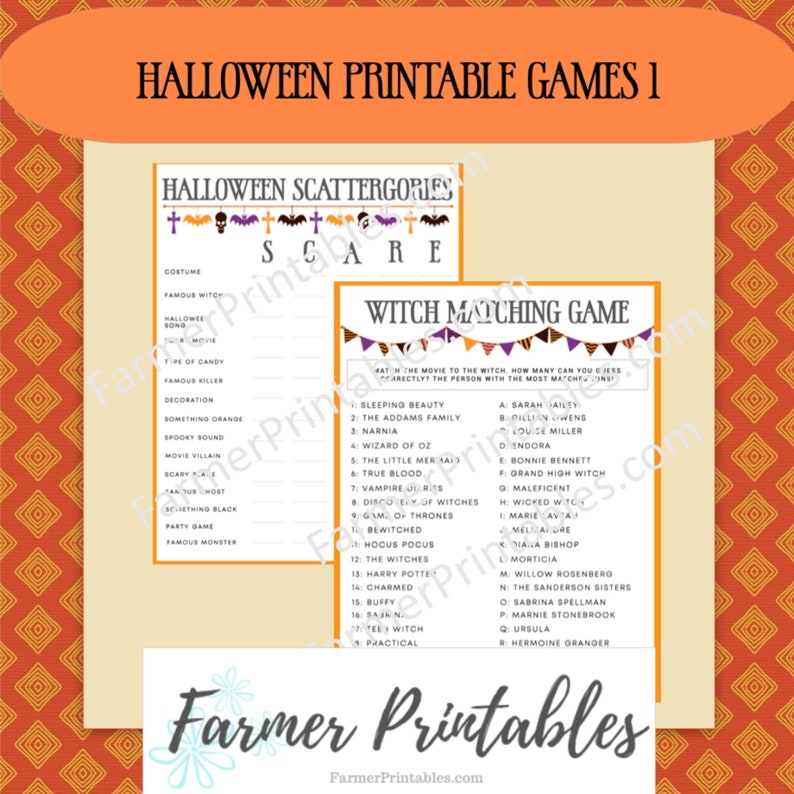 Halloween Word Search Games Printable Activity Sheets Halloween Bundle ...