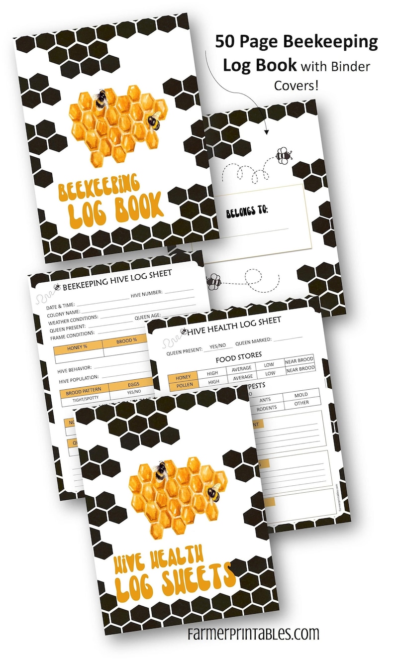 Beekeeping Log Book Journal Printable (50 Pages) Digital Download - Etsy