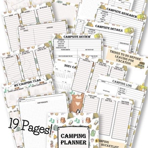 Printable Camping Planner, Camping Activities Planner, Camping ...