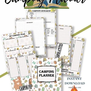Printable the Ultimate Camping Planner, Wall Art Bonus, 4 Planners in ...