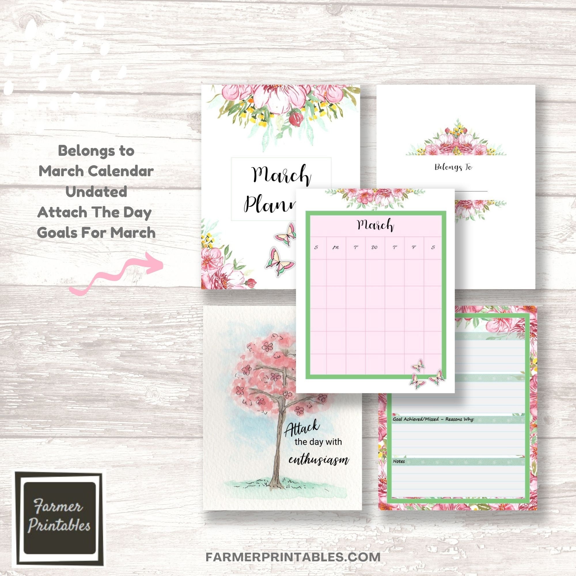March Calendar Planner Printable, March Calendar Printable, March ...