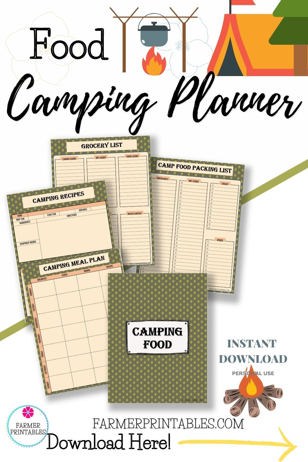 Printable the Ultimate Camping Planner, Wall Art Bonus, 4 Planners in ...