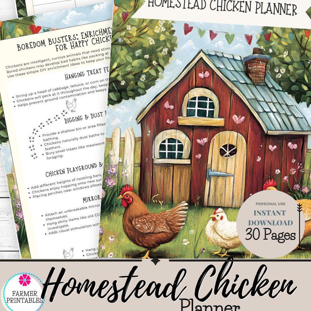Homestead Chicken Planner | Printable Egg Production Log | Backyard ...