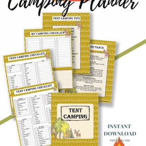 Printable the Ultimate Camping Planner, Wall Art Bonus, 4 Planners in ...