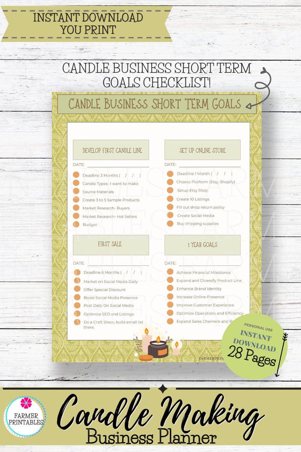 Candle Making Planner Printable | DIY Candle Business Organizer | Track ...