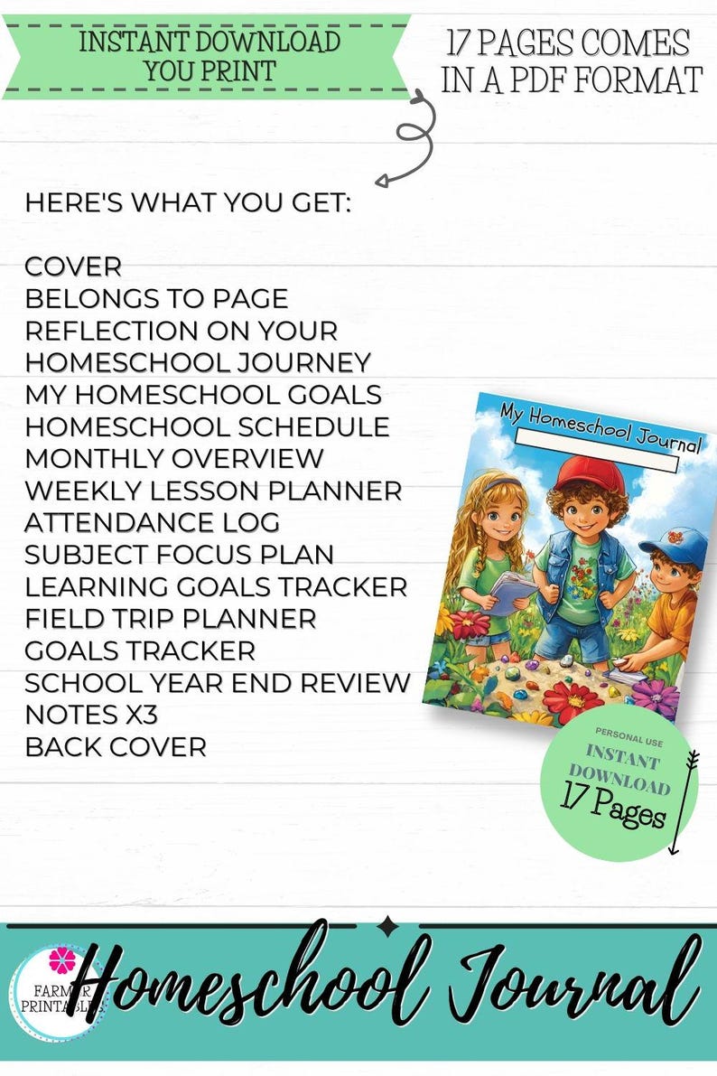 Homeschool Planner | Printable Weekly & Daily Organizer | Homeschool ...