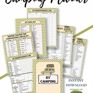 Printable the Ultimate Camping Planner, Wall Art Bonus, 4 Planners in ...