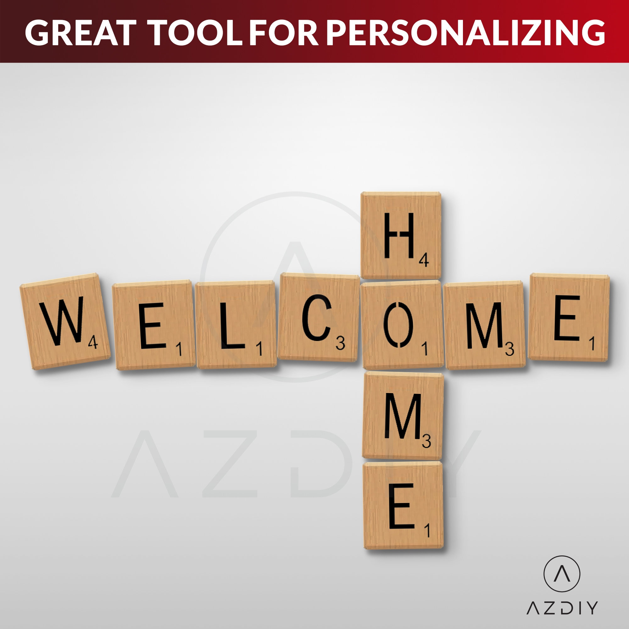 Scrabble Letters Stencil for 3 Inch Scrabble Tiles Wall Decor, Stencils ...