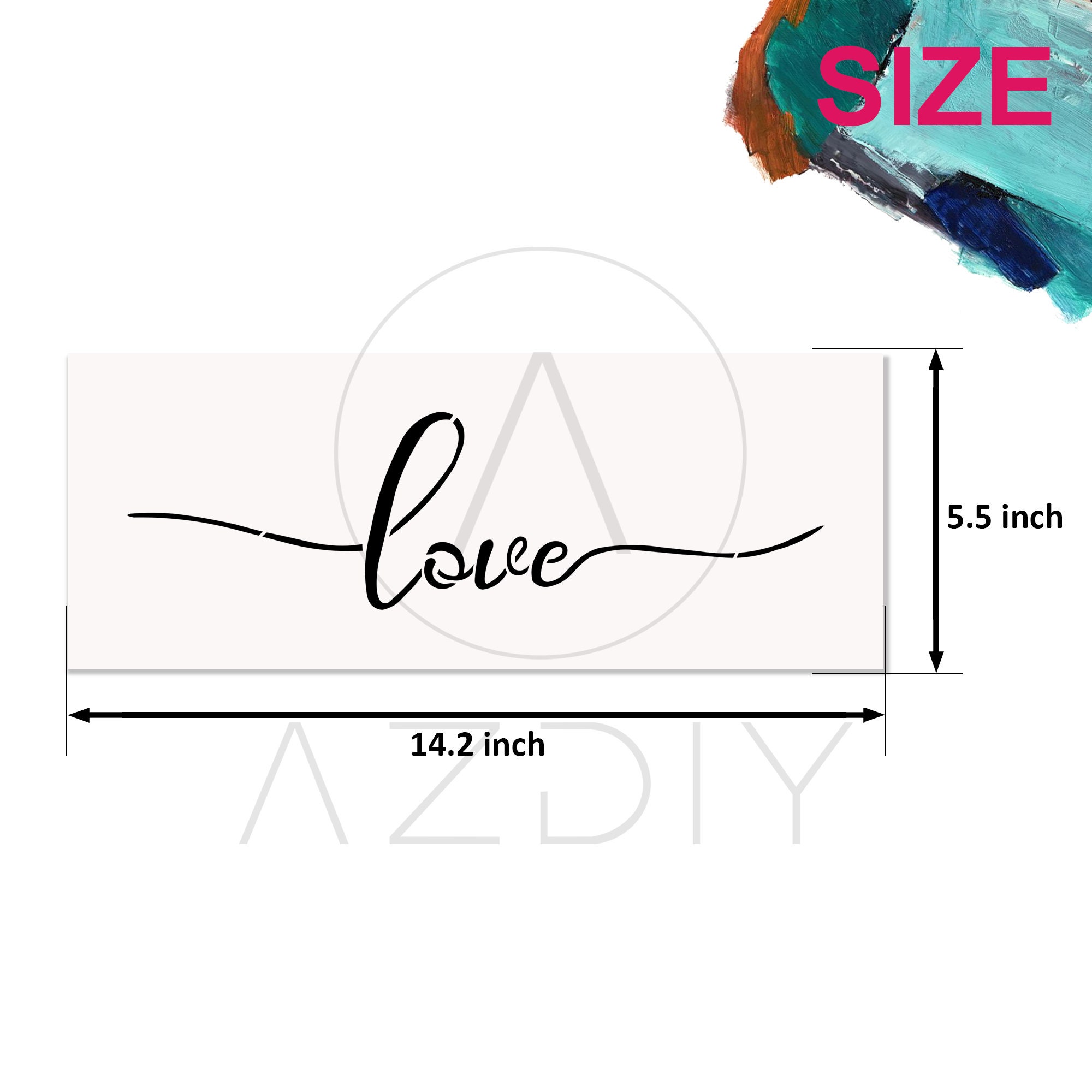 Live Laugh Love Stencil AZDIY Set of 3 Reusable Stencils for Sign, Wall ...