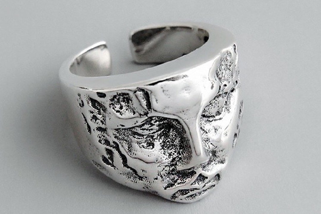 Abstract Face Ring Portrait Statement Ring Poetic Jewelry - Etsy