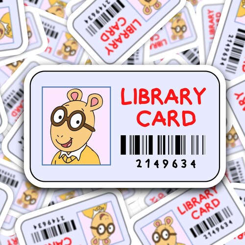 Arthur's Library Card Sticker - Etsy