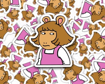 DW, Arthur, Library Card Sticker - Etsy
