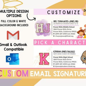 Custom Teacher Email Signature Personalized Teacher Email - Etsy