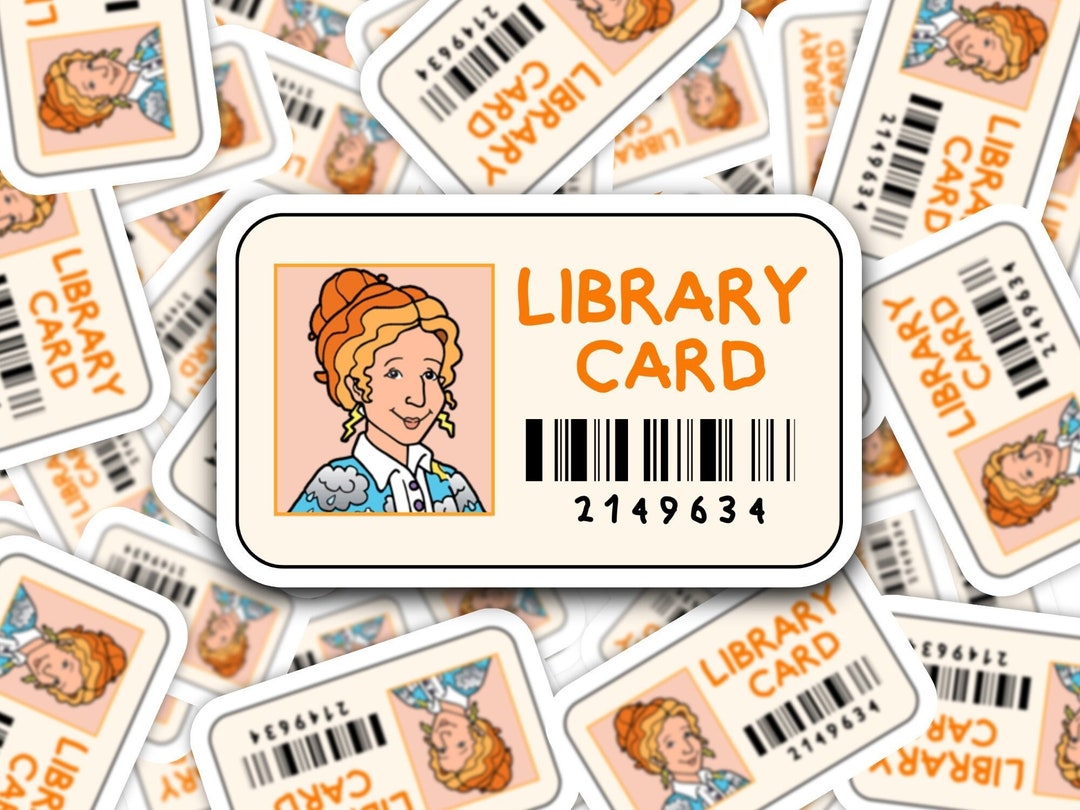 Miss Frizzle Library Card Sticker, Miss Frizzle Library Card Die-cut ...