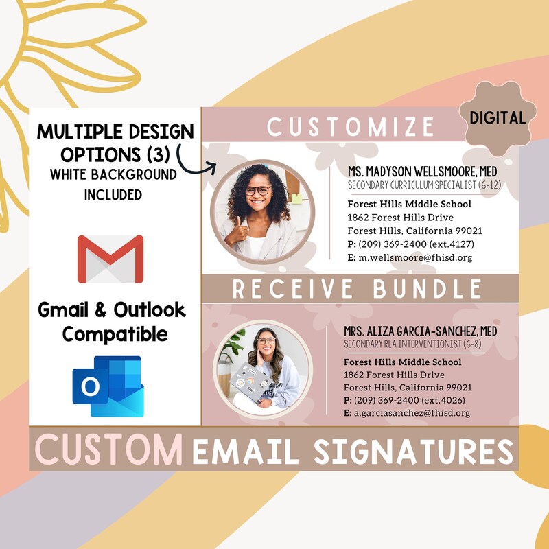 Flower Email Signature - Etsy