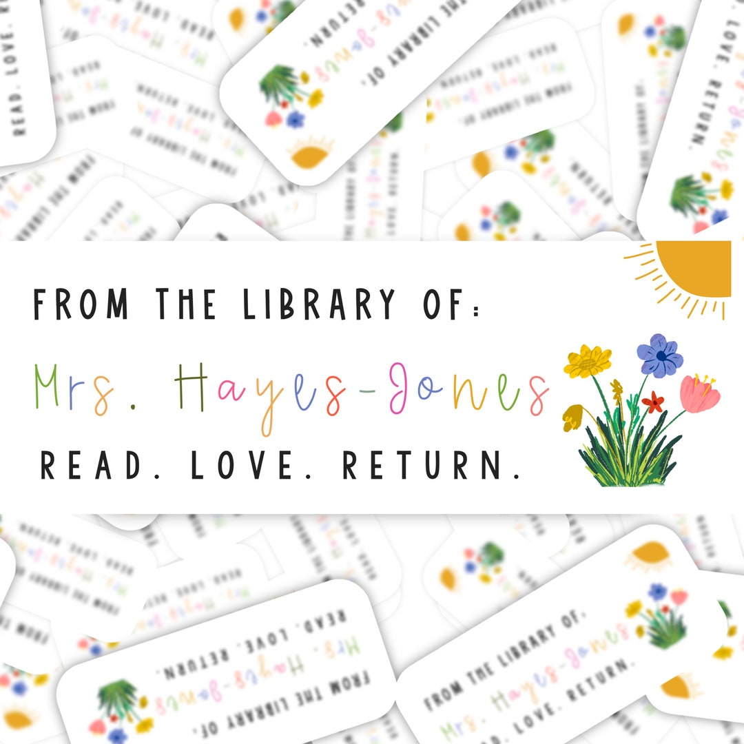Customized Teacher Book Labels, Customized Library Book Labels, From ...