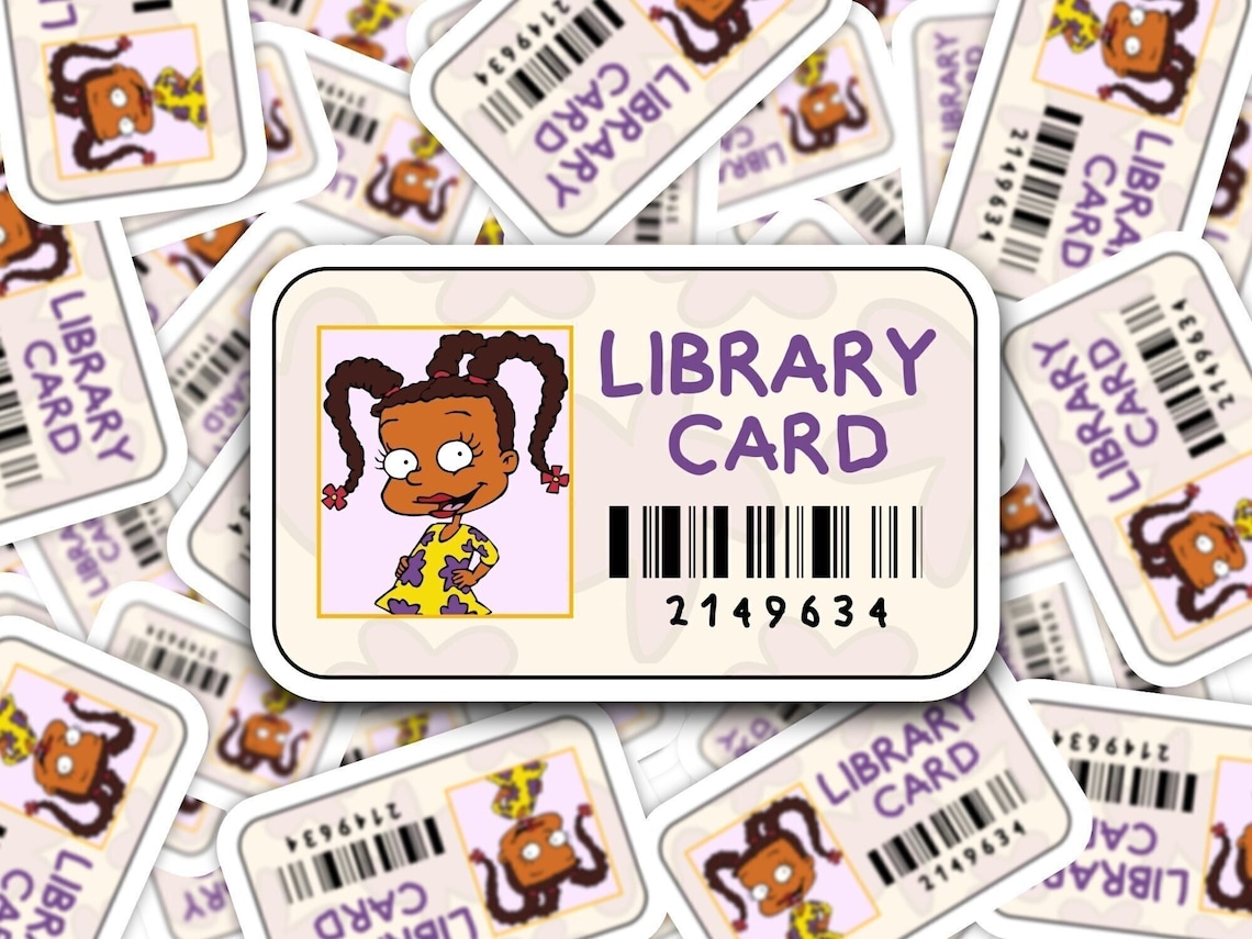 Angelica Library Card Sticker, 90s Nostalgic Library Card Sticker ...