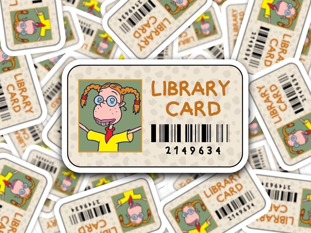 Eliza Library Card Sticker, 90s Nostalgic Library Card Sticker ...