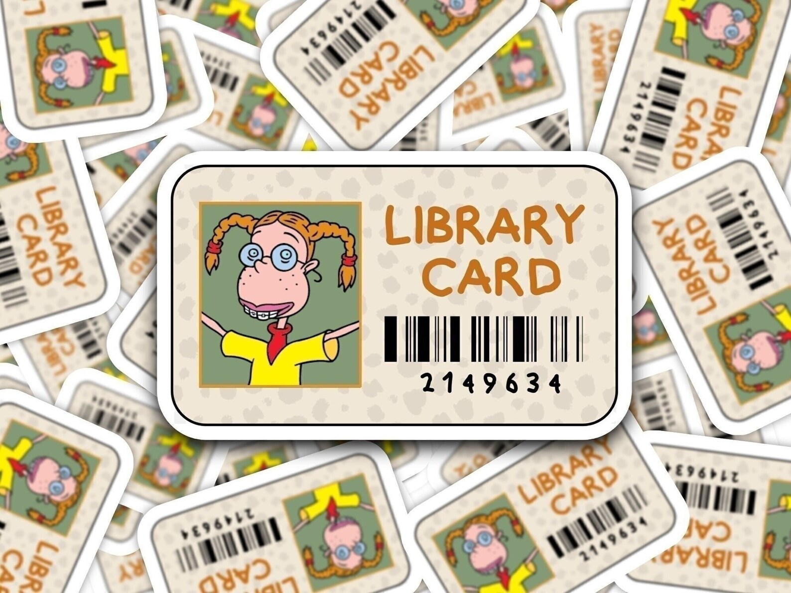 Eliza Library Card Sticker, 90s Nostalgic Library Card Sticker ...