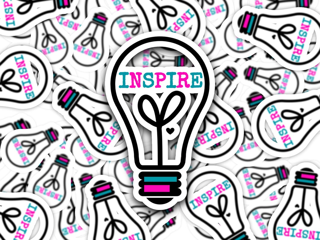 Inspire Lightbulb Sticker Teacher Quotes Inspirational - Etsy