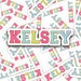 Personalized Varsity Chenille Print Sticker, Custom Name Varsity ...
