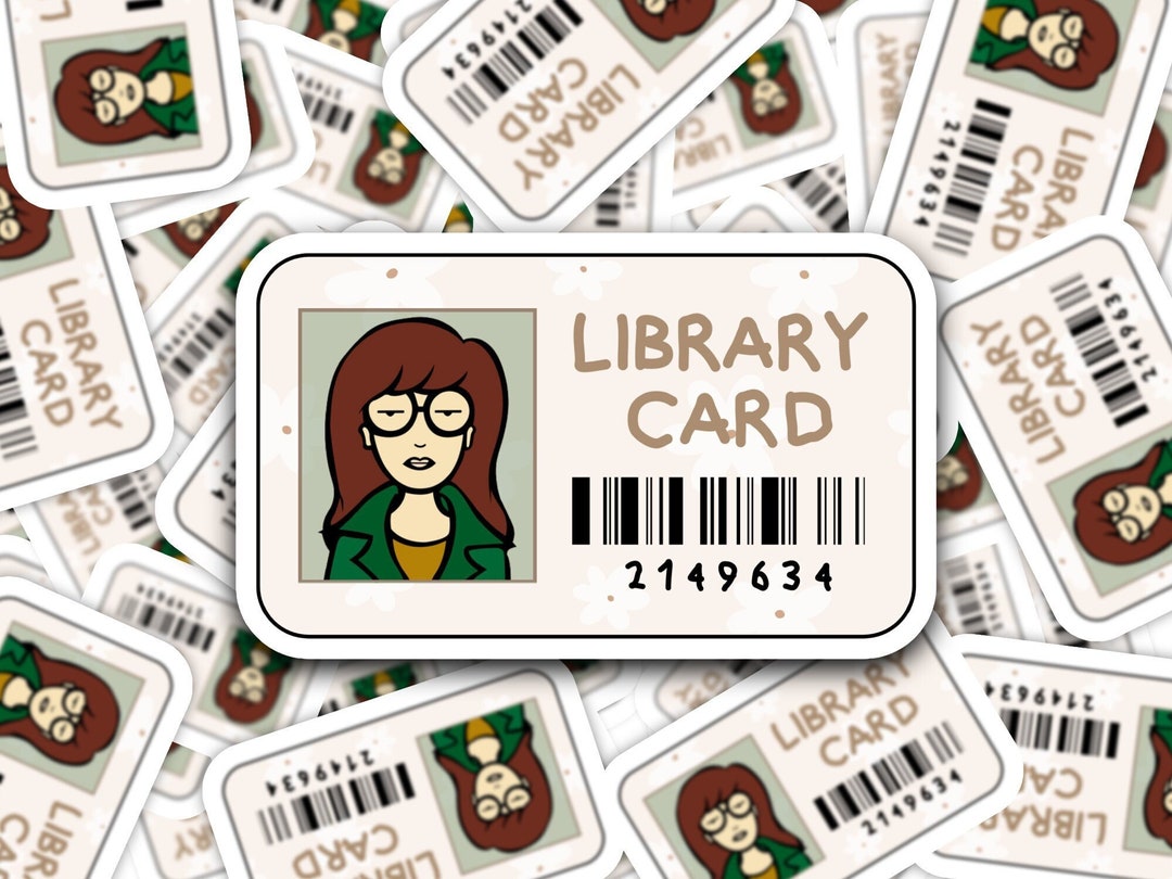 Daira Library Card Sticker, Boho Daira Library Card Sticker, Floral ...