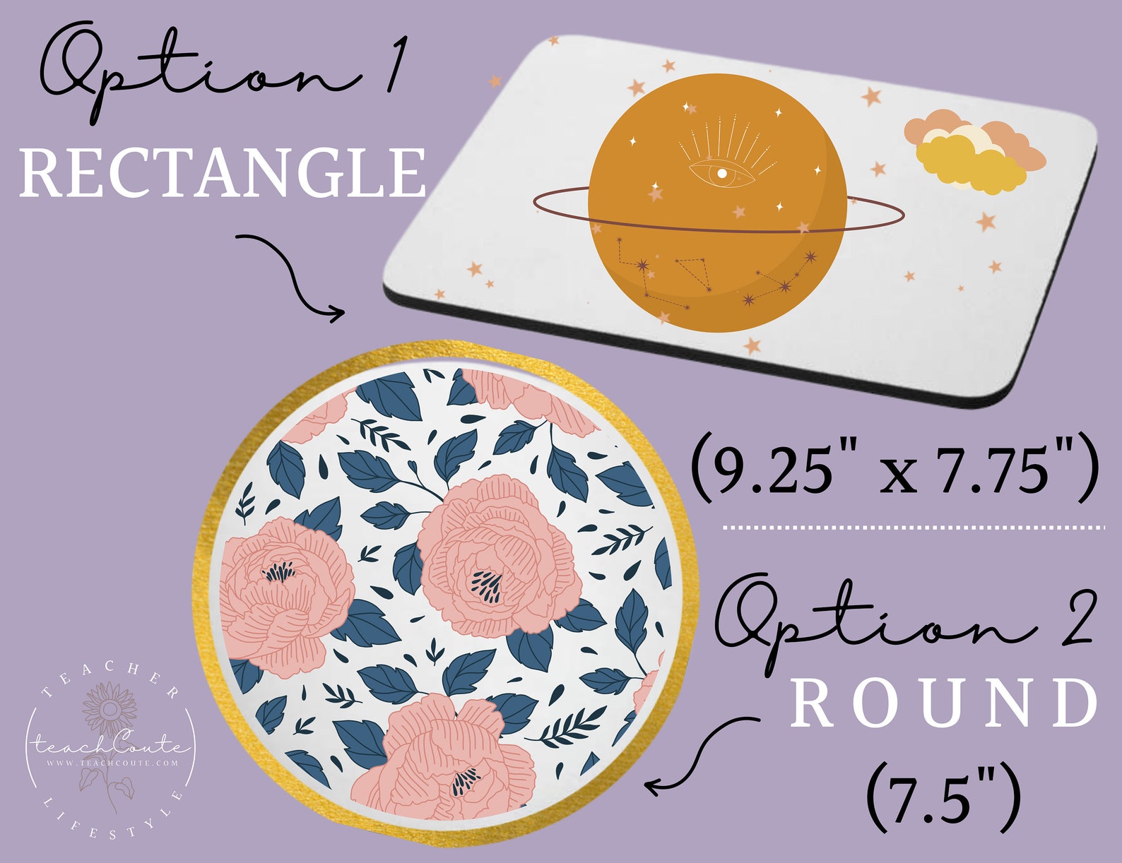 Personalized Teacher Sticker Composition Book Mouse Pad, Personalized ...
