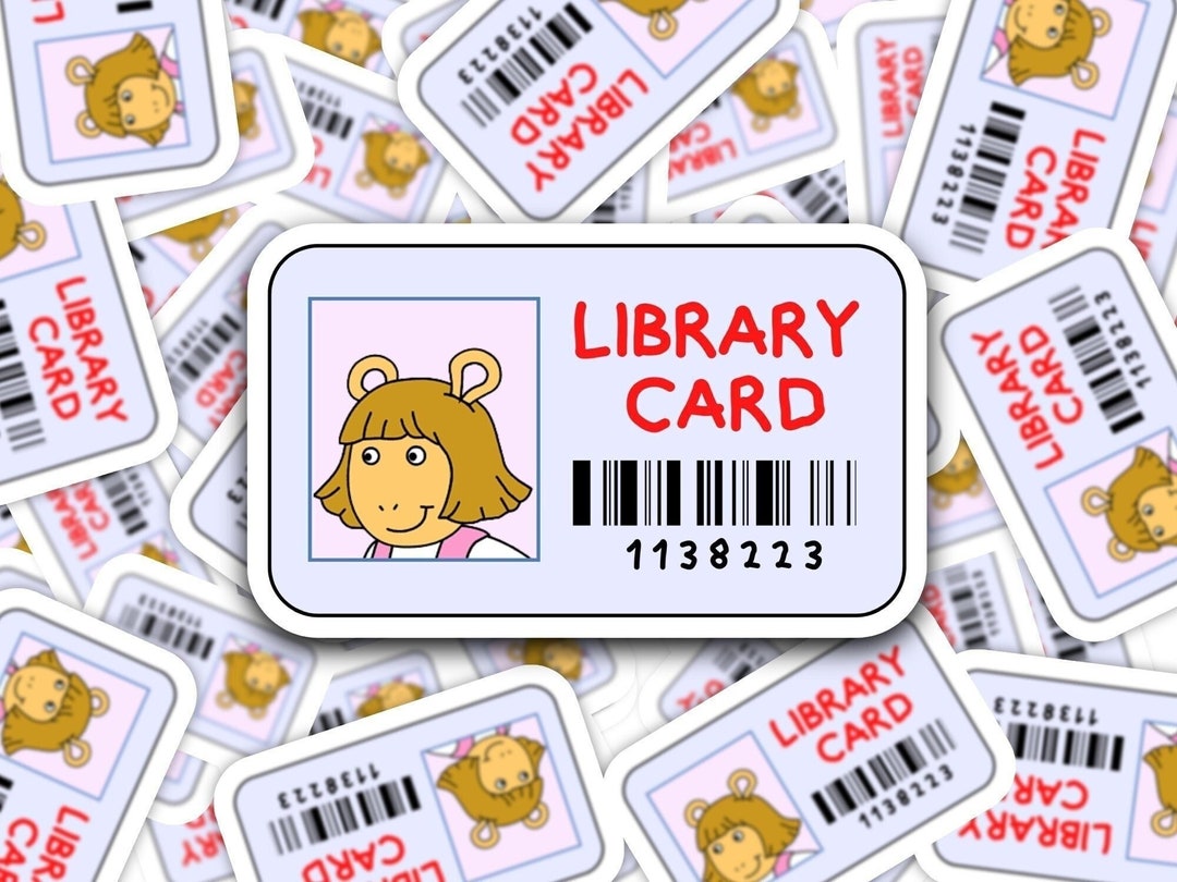 DW Library Card Sticker PBS Library Card Sticker Arthur - Etsy