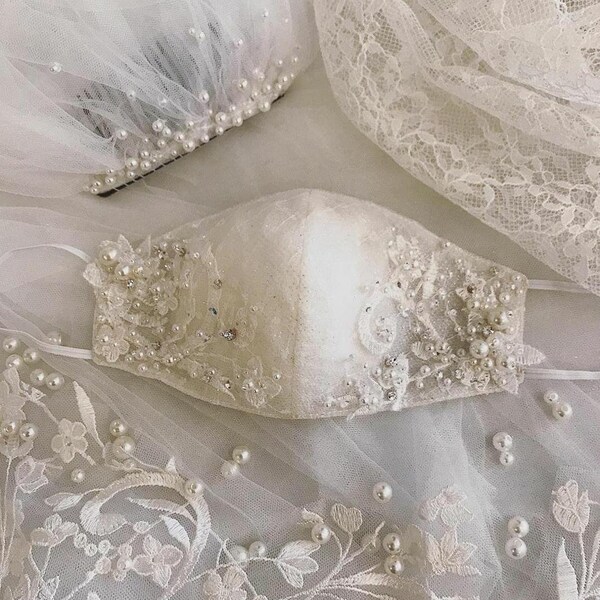 Bridal Lace Mask - Etsy