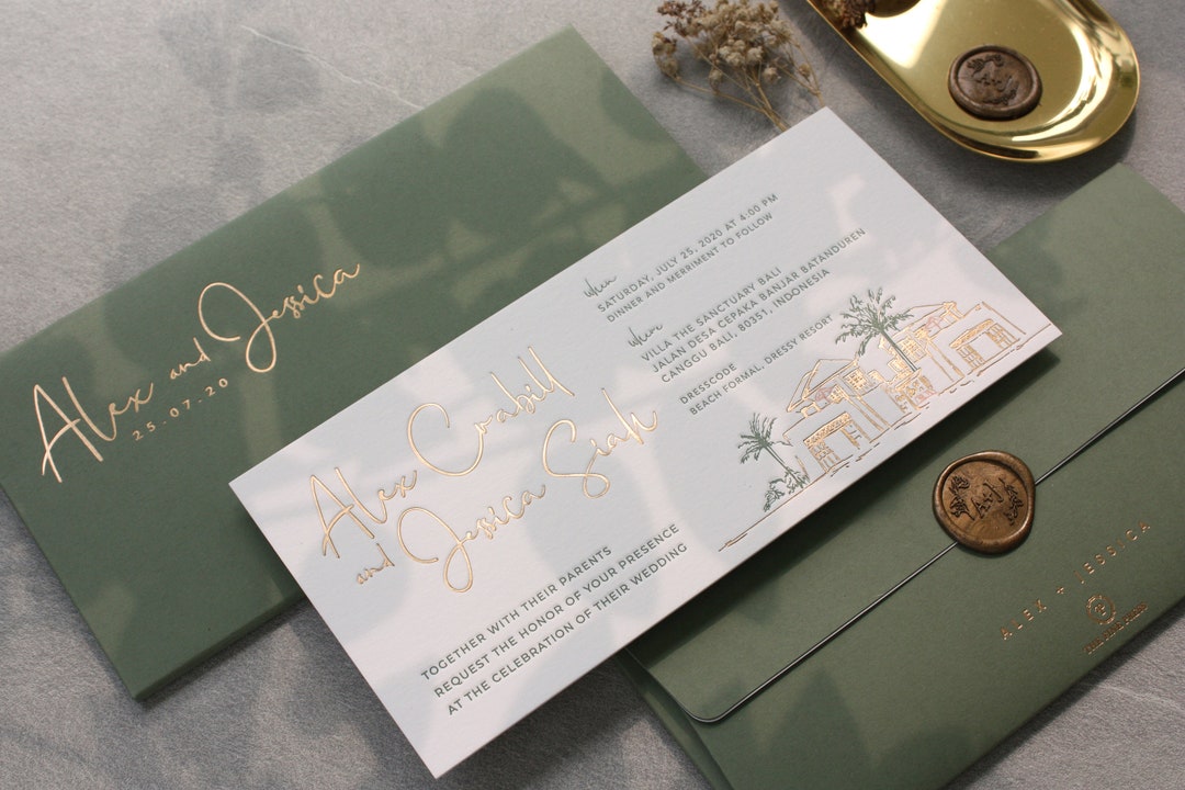 Letterpress Invitation Sample 1 - Etsy