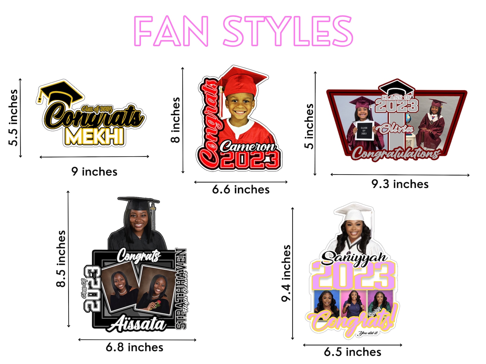 Customized Graduation Fan - Personalized Graduation Photo Fan - Etsy