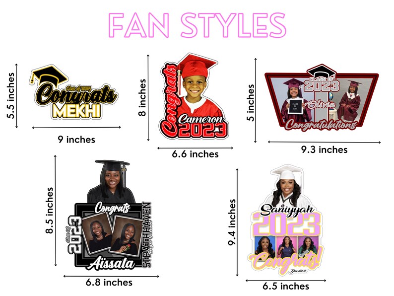 Customized Graduation Fan - Personalized Graduation Photo Fan - Etsy