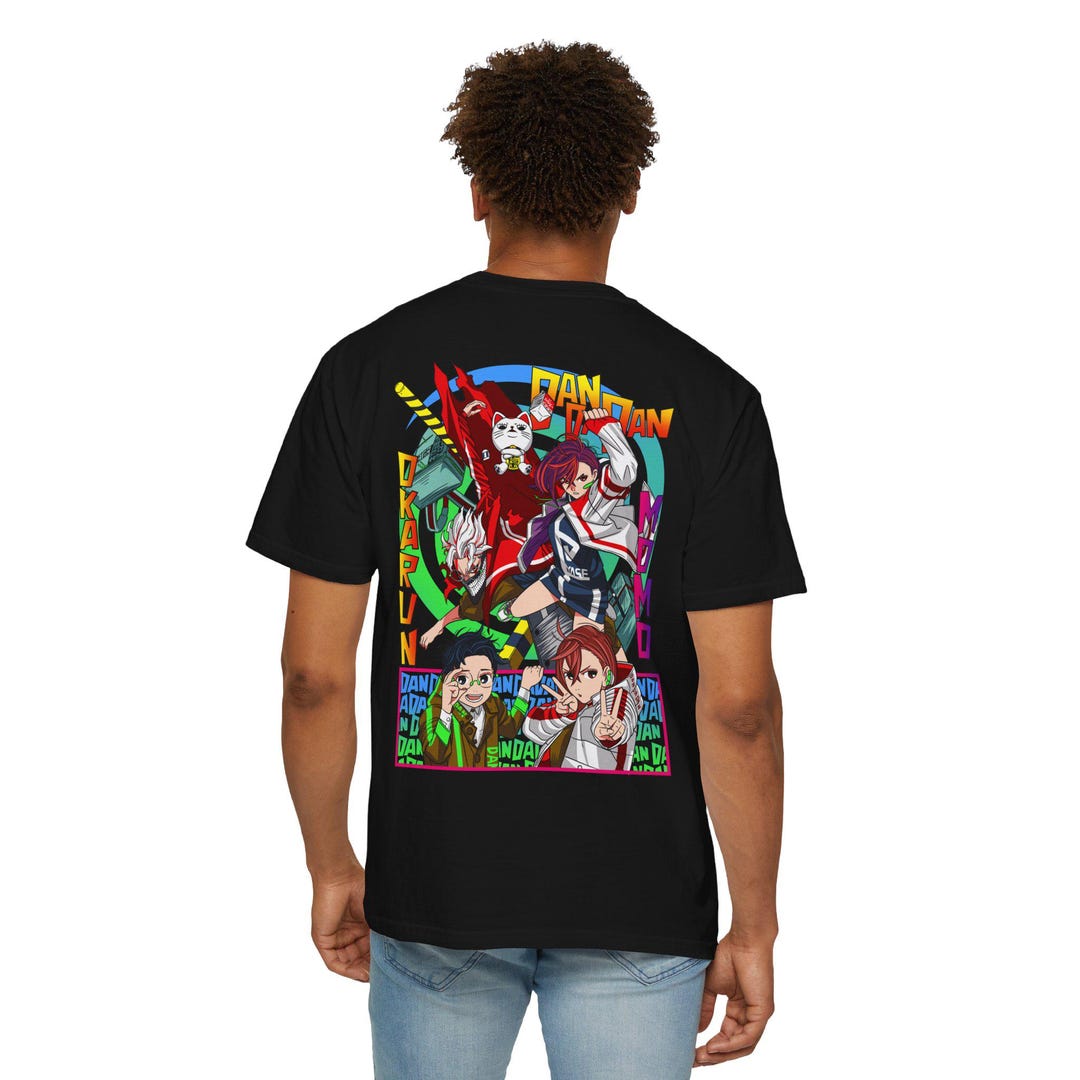 Dandadan Unisex Garment-dyed T-shirt - Vibrant Anime Graphic Tee ...