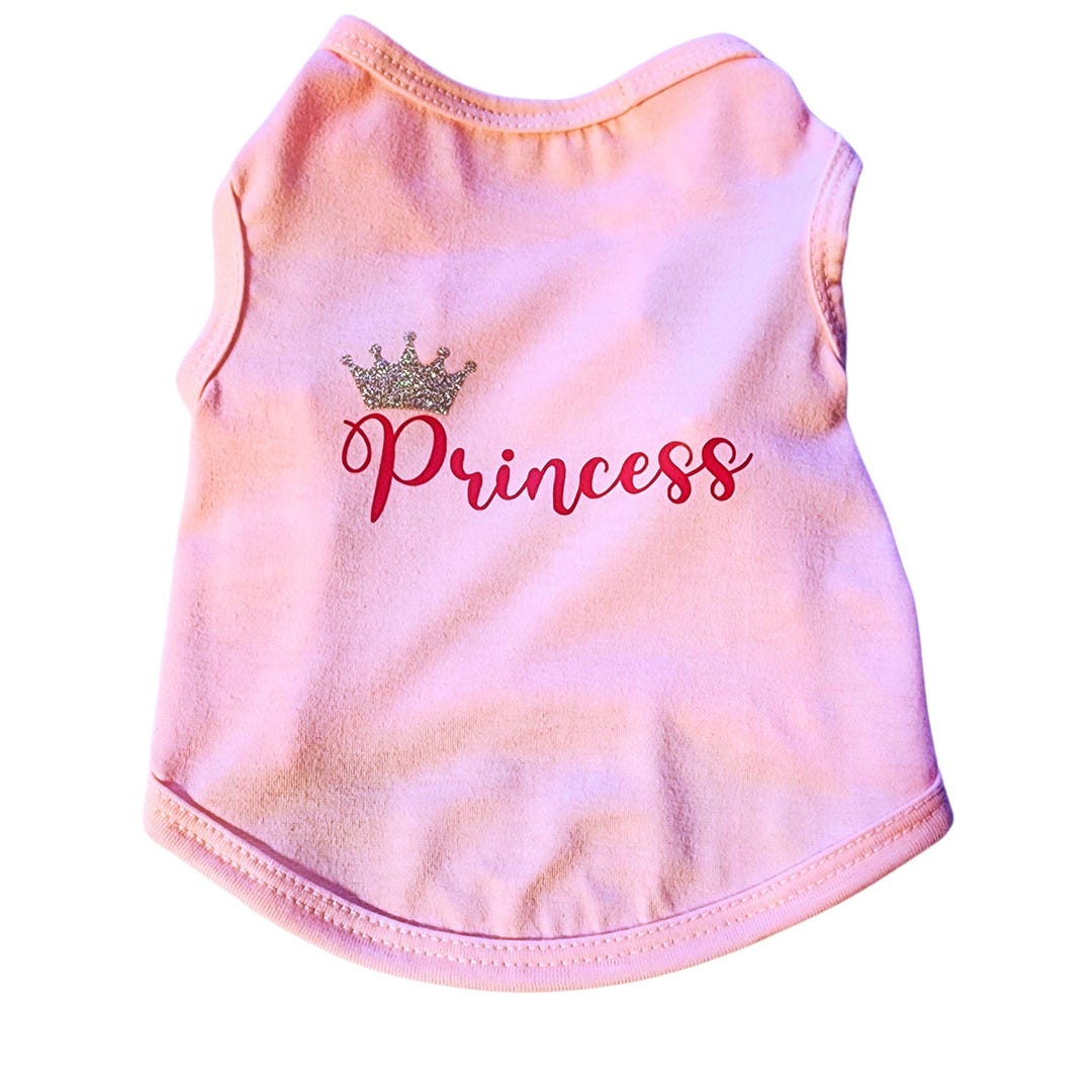PINK DOG TEE - Princess Dog T Shirt - Pink Custom Dog Shirt - Dog ...