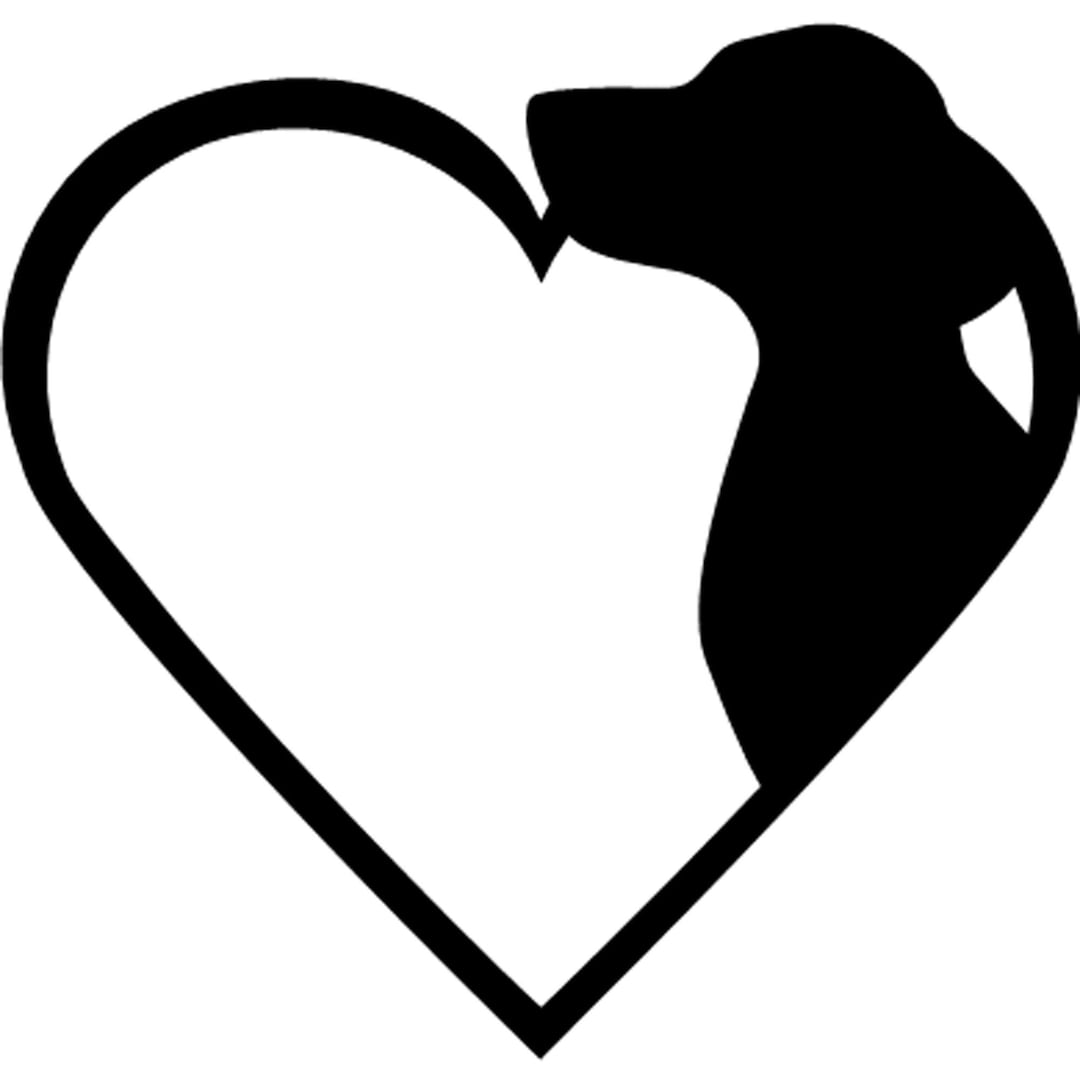 Dog Heart Decal Car Decal Window Sticker Poochietees.com Dog Sticker - Etsy