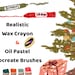 Realistic Oil Pastel & Wax Crayons Procreate Brushes| Pressure ...