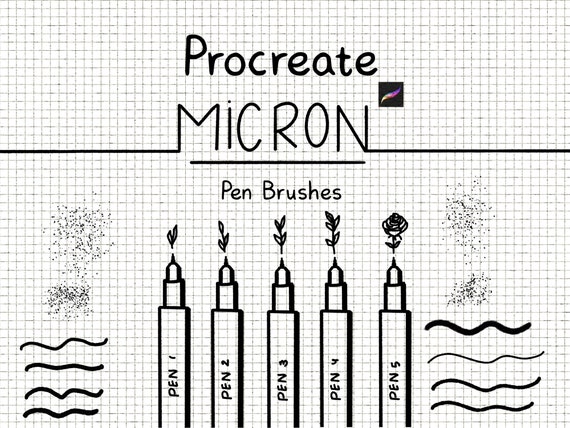 Procreate Micron Pen and Stipple Brushes Inking Brushes | Etsy