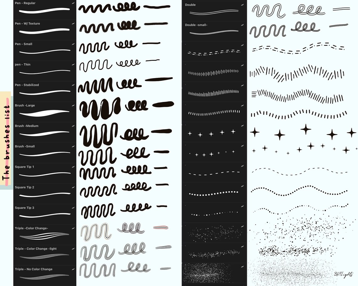Procreate Doodle Pen & Pattern Brushes | Procreate Fine Line Brushes ...