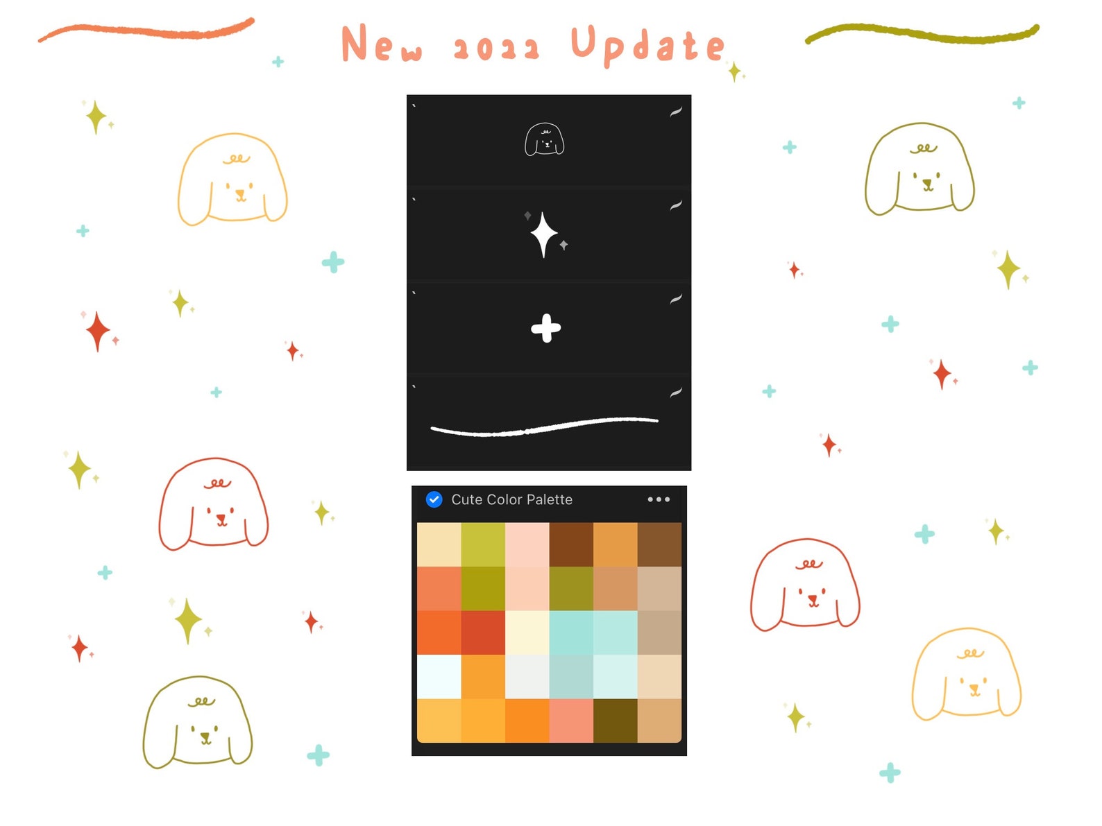 Cute Procreate Brush Pressure Sensitive Instant Download - Etsy