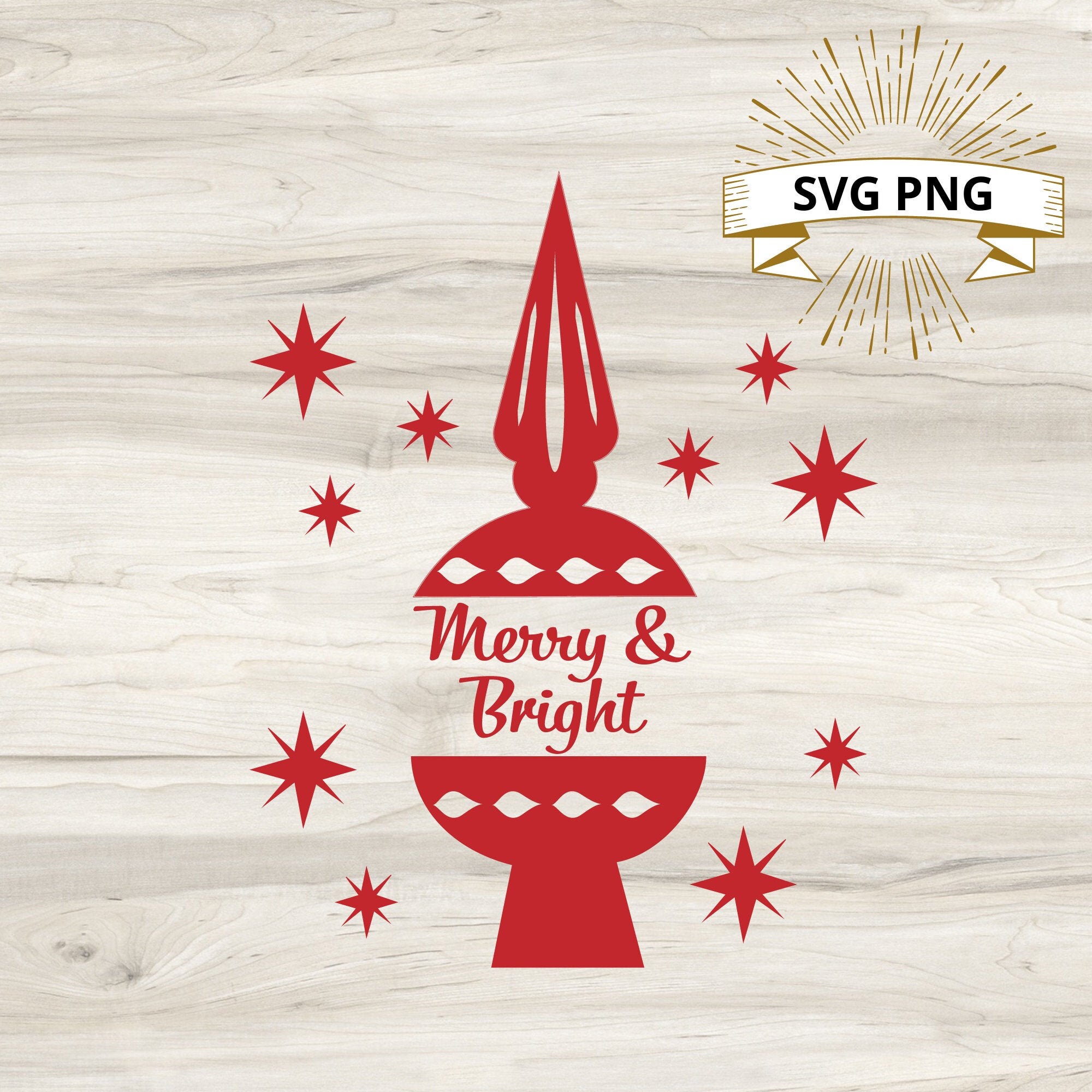 Vintage Tree Topper SVG, Vintage Christmas SVG, Ornament SVG, Vintage ...