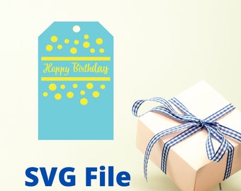 Happy Birthday Svg, Balloon Svg, Balloon, Gift Tag Svg, Gift Tag Svg ...