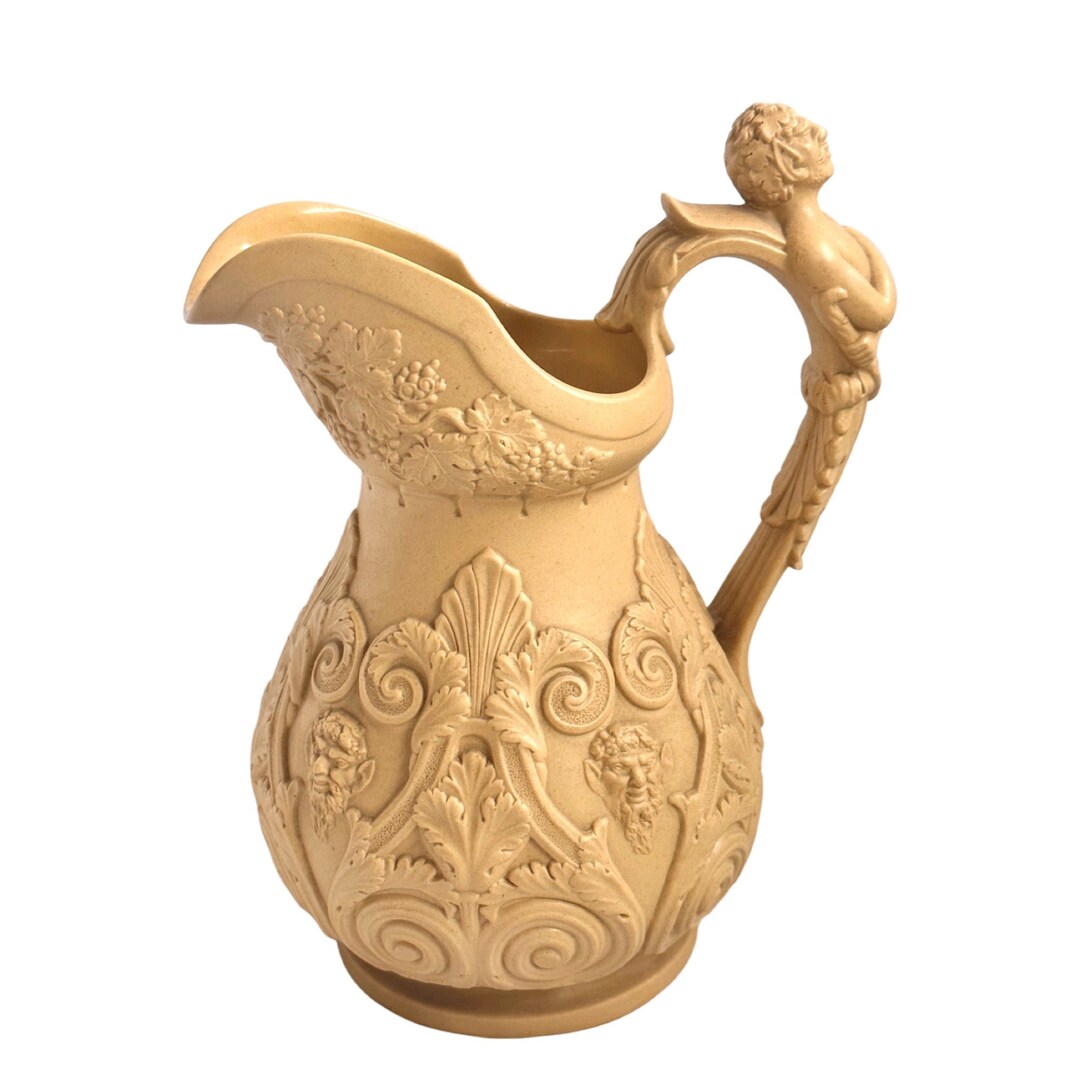 Antique Ridgway Drabware Bacchus & Pan Jug or Pitcher - English Country ...
