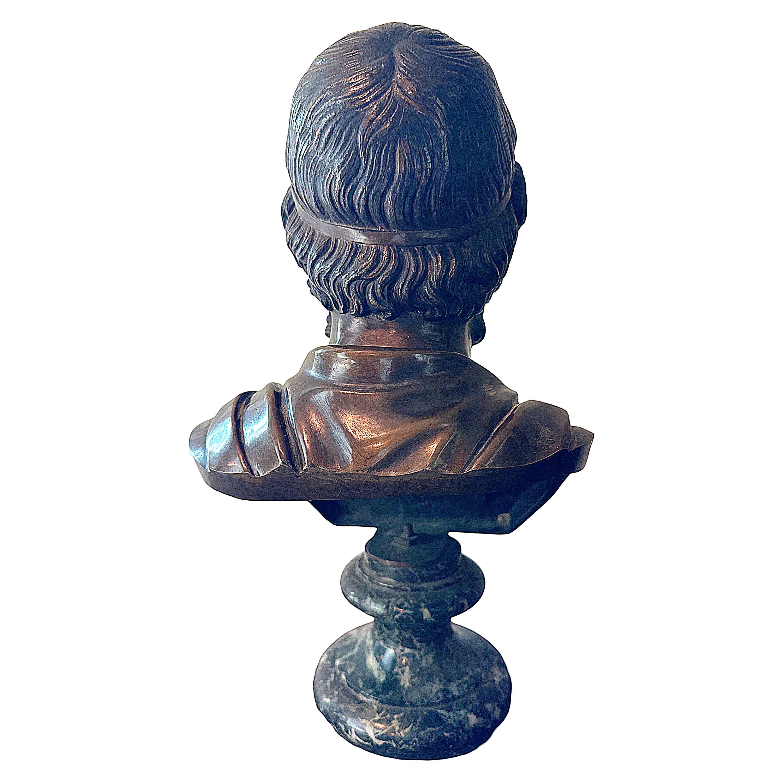Vintage Bronze Bust on Marble Plinth of Homer C.1930s - Etsy