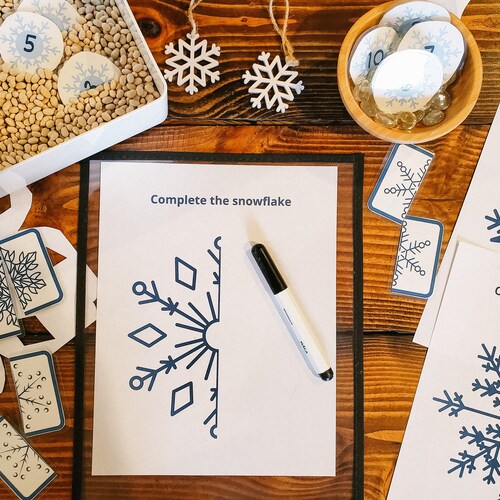 Snowflakes Themed Learning Unit Winter Learning Winter - Etsy