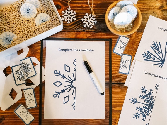 Snowflakes Themed Learning Unit Winter Learning Winter | Etsy
