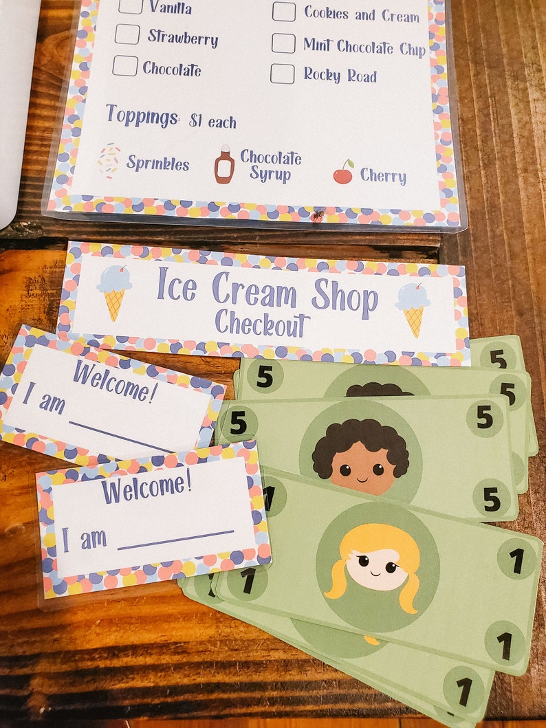 Ice Cream Shop Dramatic Play - Etsy