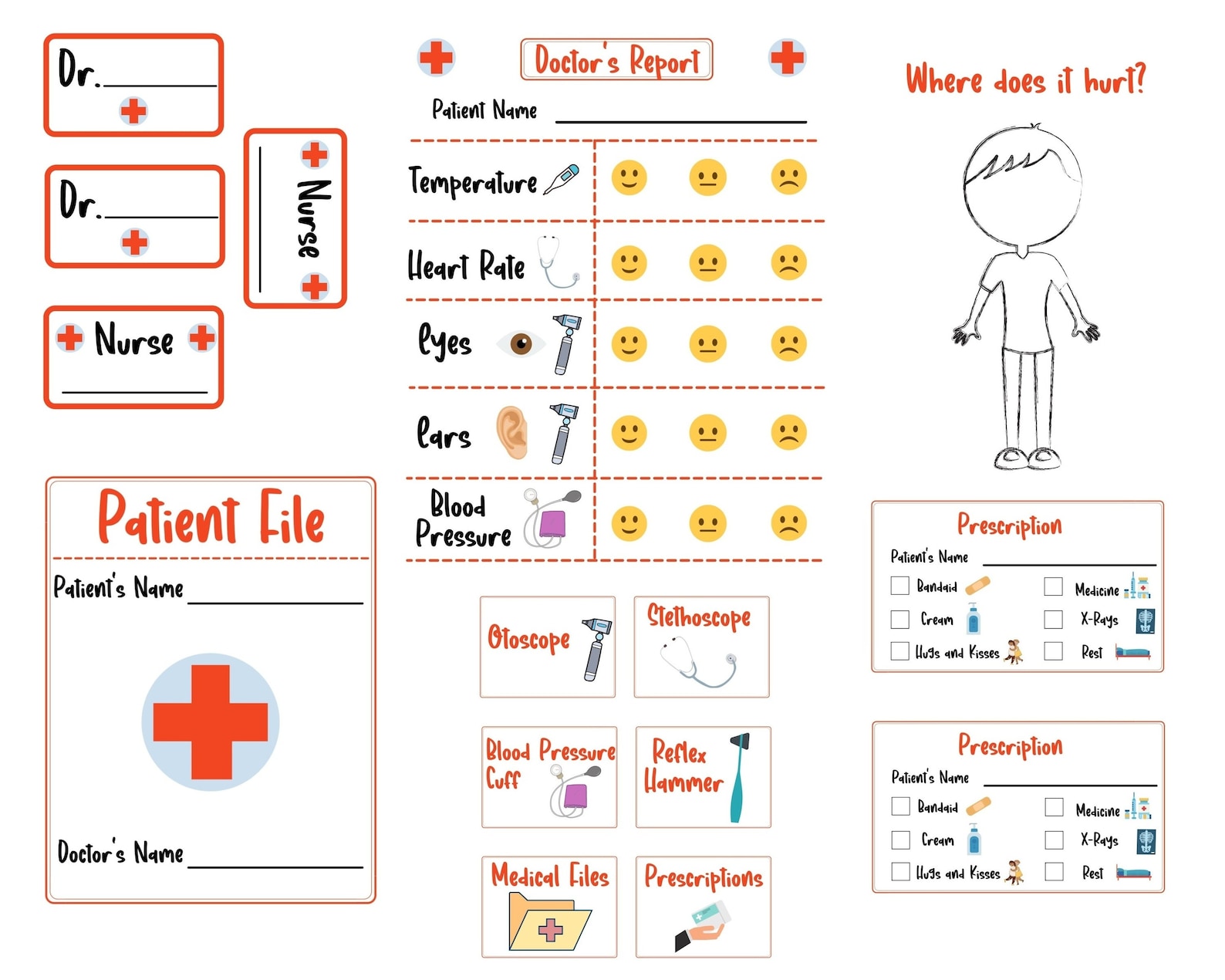 Doctor Dramatic Play, Nurse Play, Hospital Play, Doctor's Office ...