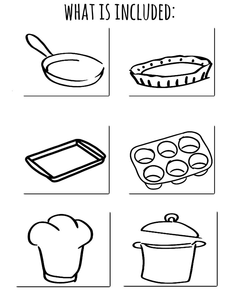 Printable Cooking Play Dough Mats, Play Doh Mat, Kid's Kitchen, Toddler ...